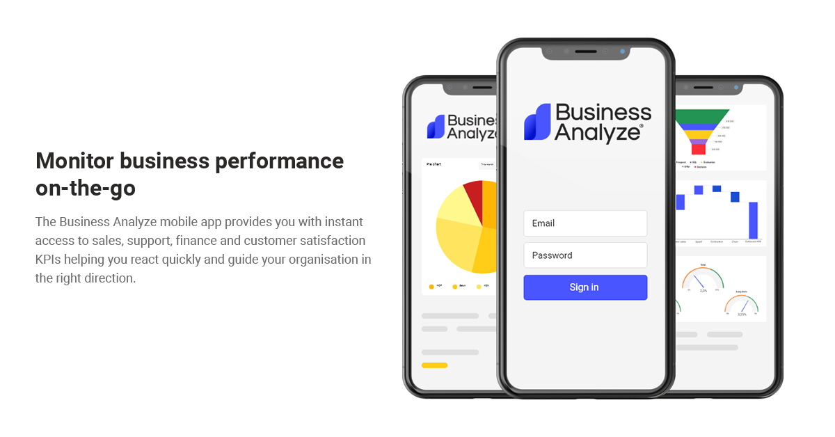 Data-driven Business Performance App - Track KPIs and metrics on the go